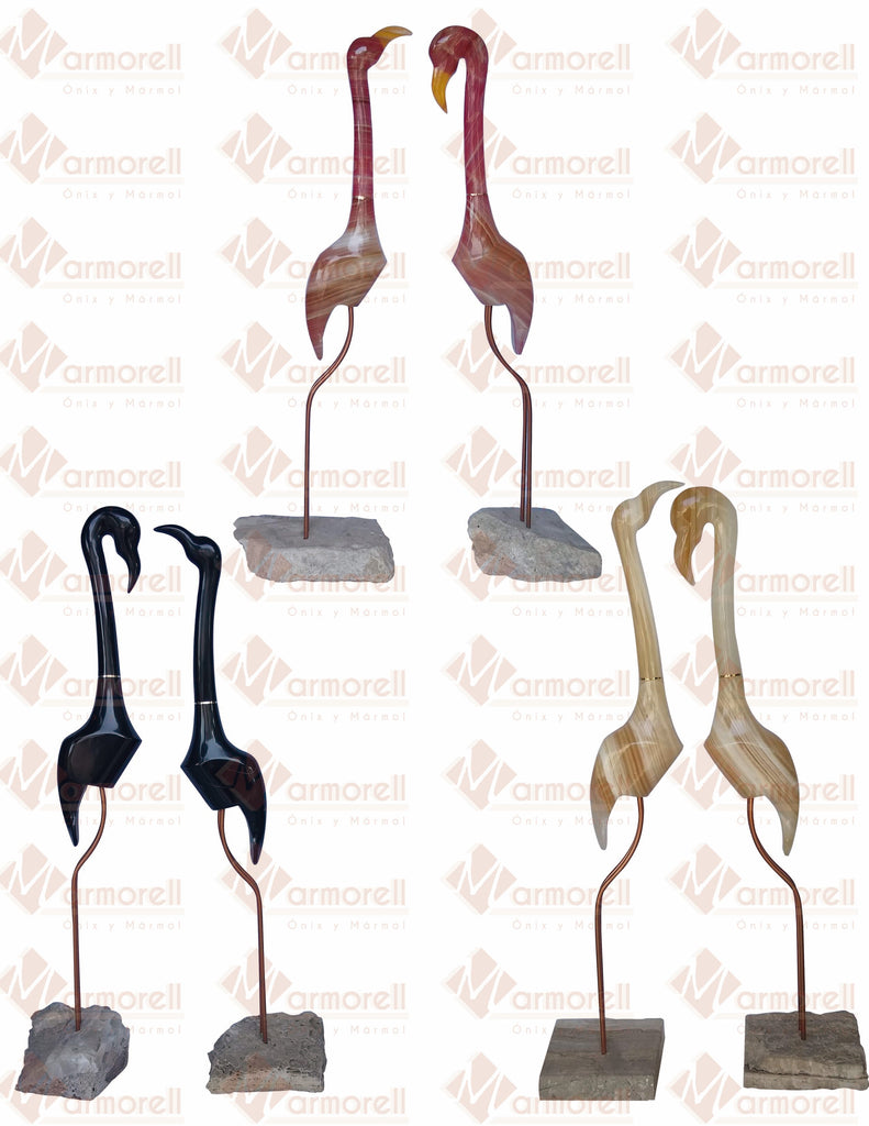 Pareja De Flamingos, Garzas Decorativas Onix Y Marmol 1 Metro, ENVIO G ...